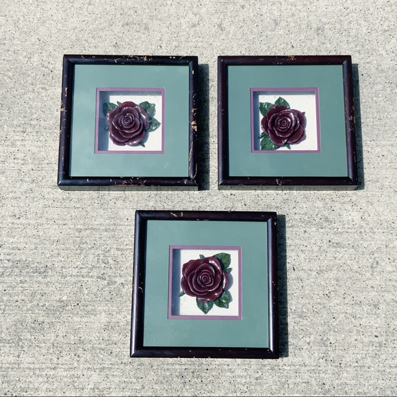 Vintage | Wall Decor | Vintage Bright Star Designs Porcelain Rose ...